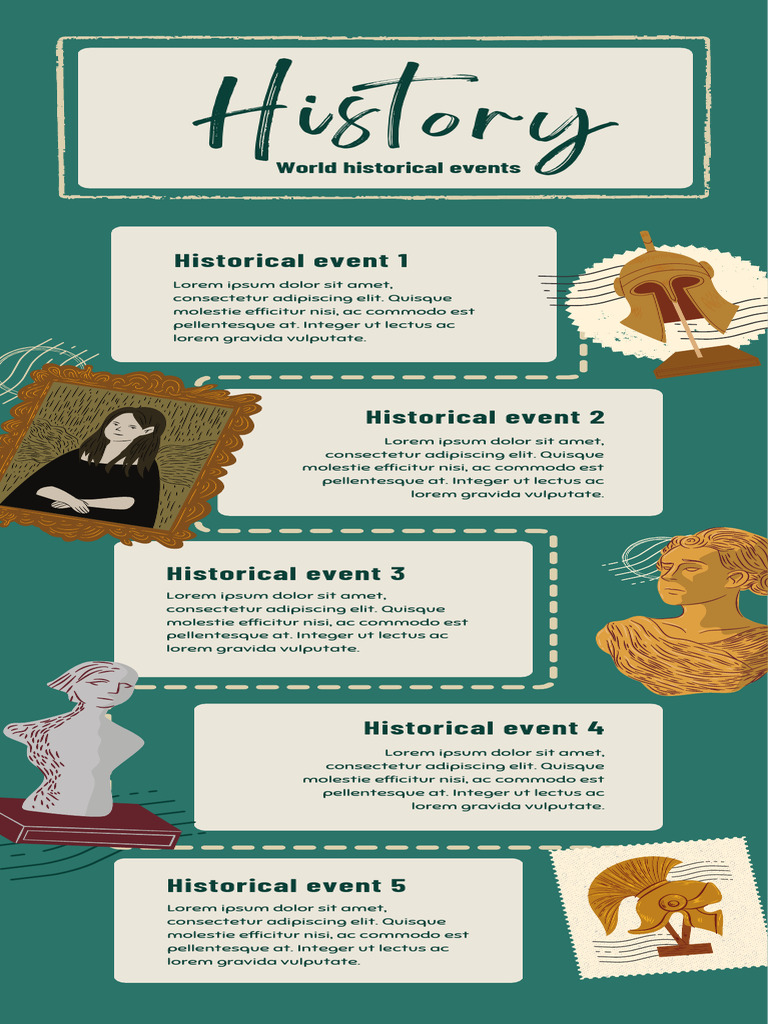 Green and Beige Illustrative History Infographic | PDF | Social Science