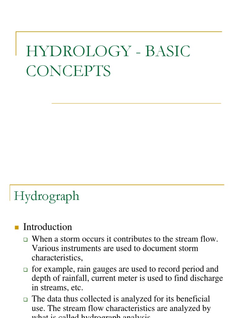 Complete Ch#6 Hydro Graph | PDF | Drainage Basin | Flood