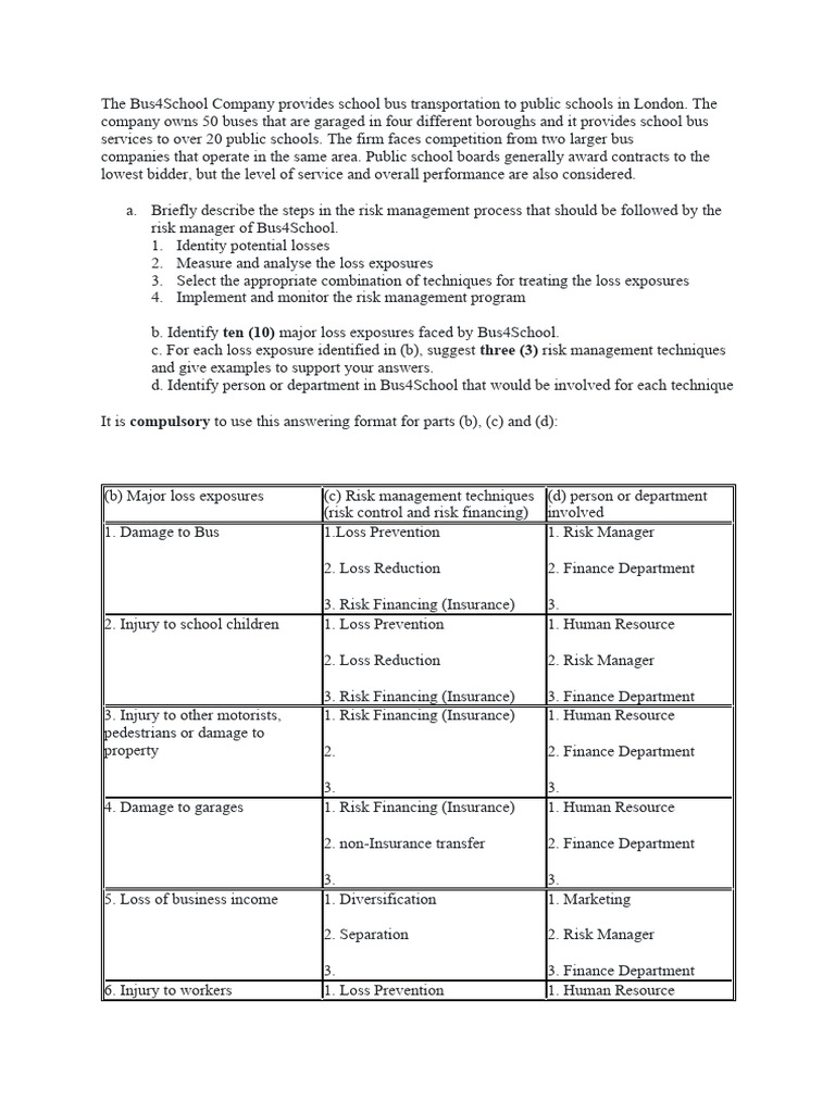 Tutorial 3 - Insurance | PDF | Risk Management | Risk