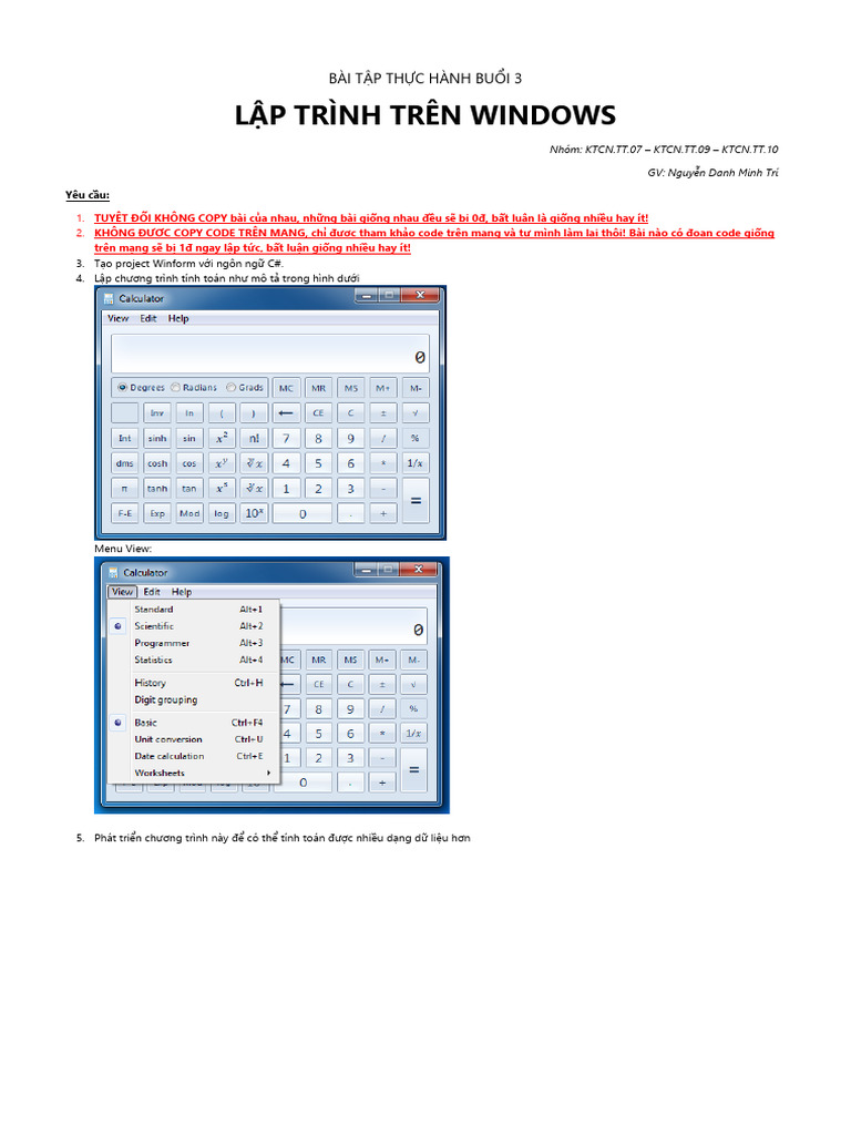Thuc Hanh Buoi 3 | PDF