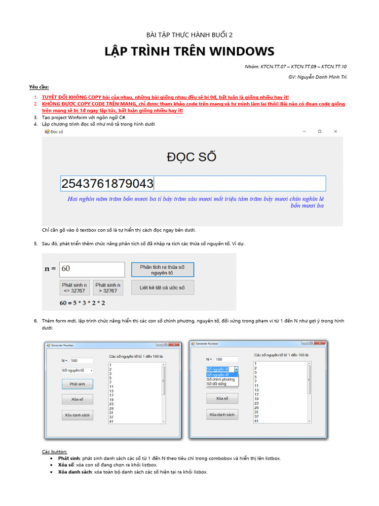 Thuc Hanh Buoi 2 | PDF
