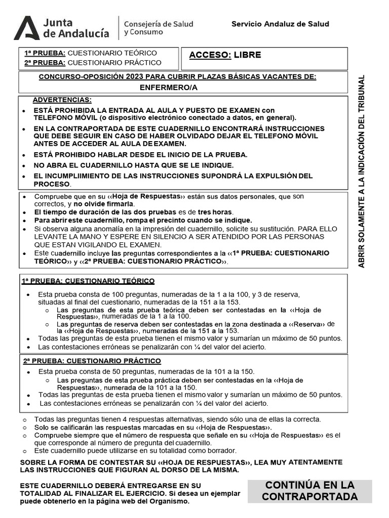 EX OPE SAS 2023 @eiryopenfermera | PDF | Hospital | Reanimación cardiopulmonar