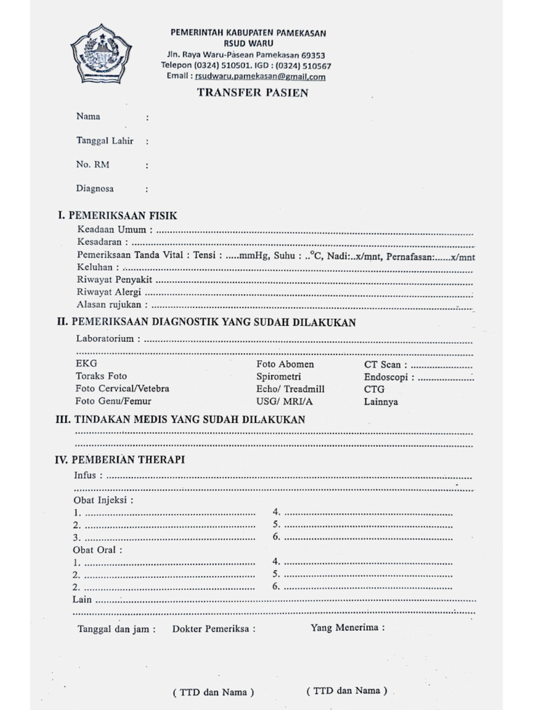Transfer Pasien | PDF