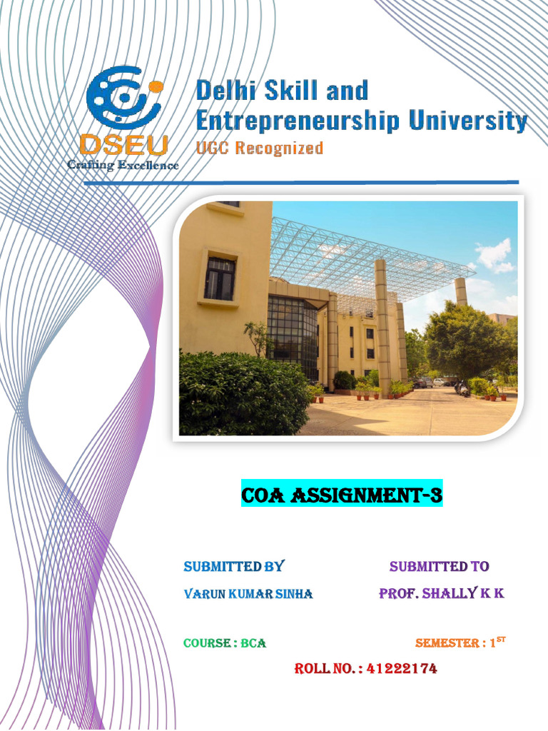 COA Front Page | PDF