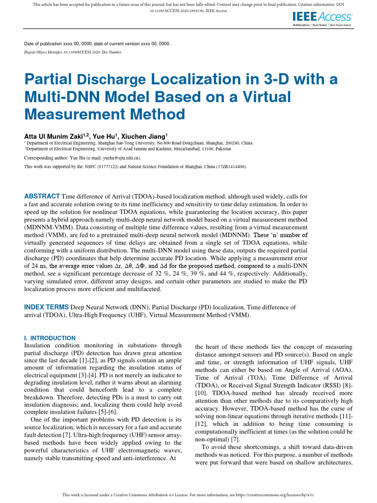 Partial Localization in 3-D With A Multi-DNN Model Based On A Virtual Measurement Method | PDF ...