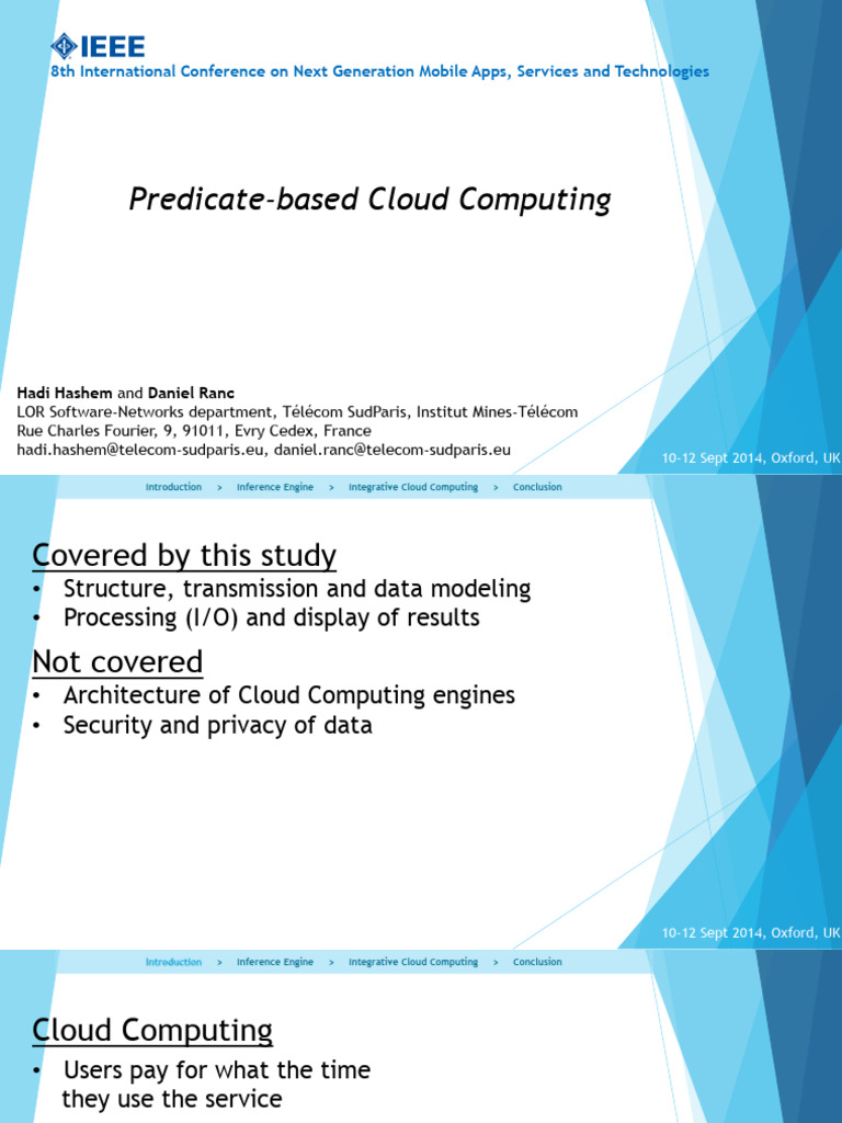 Predicate Based Cloud Computing Pdf Inference Cloud Computing
