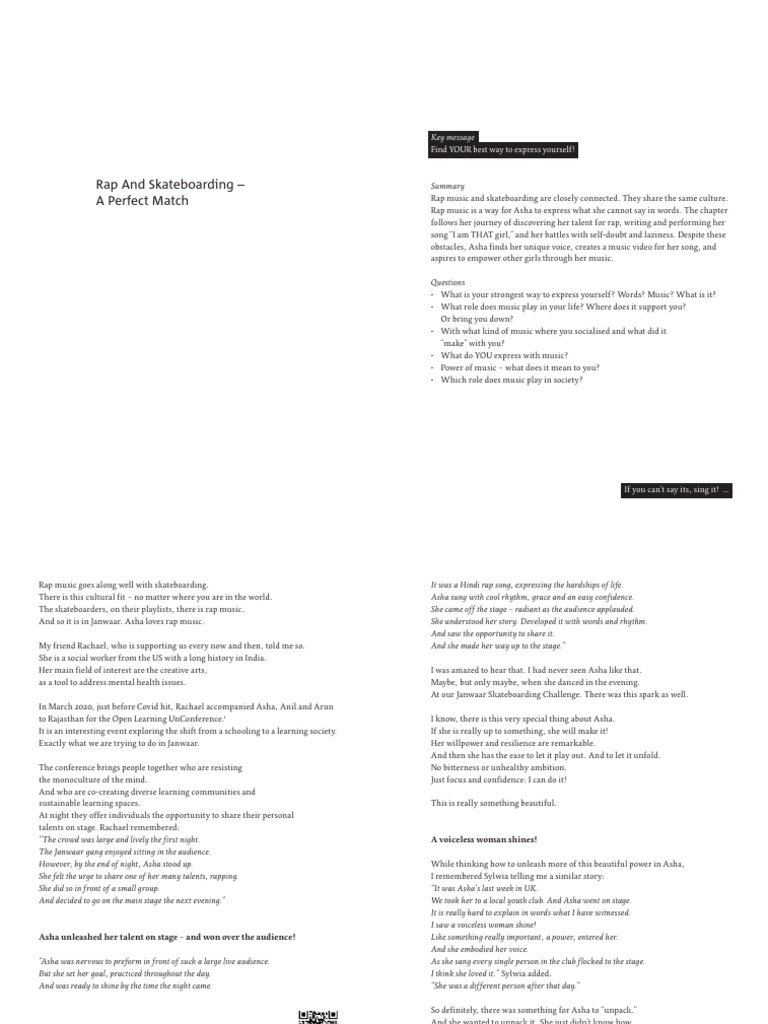 Extract From Skater Girl Asha - Chapter Music | PDF | Rapping