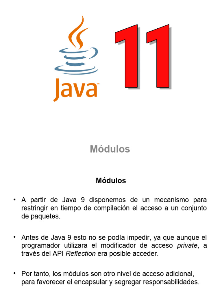 Introducción a Módulos en Java 9 | PDF | Java (lenguaje de programación) | Ingeniería de software