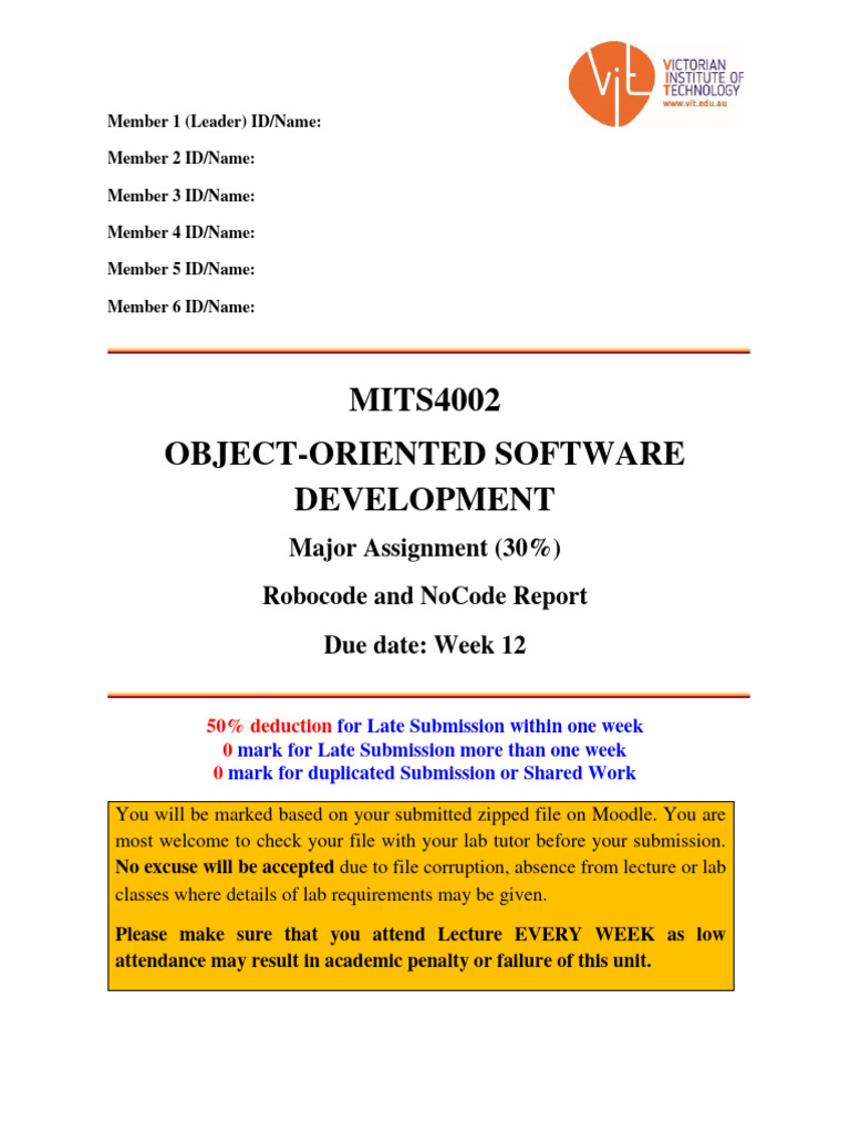 MITS4002 Major Assignment - 2023S3 | PDF | Class (Computer Programming ... MITS4002 Major Assignment - 2023S3 | PDF | Class (Computer Programming ...