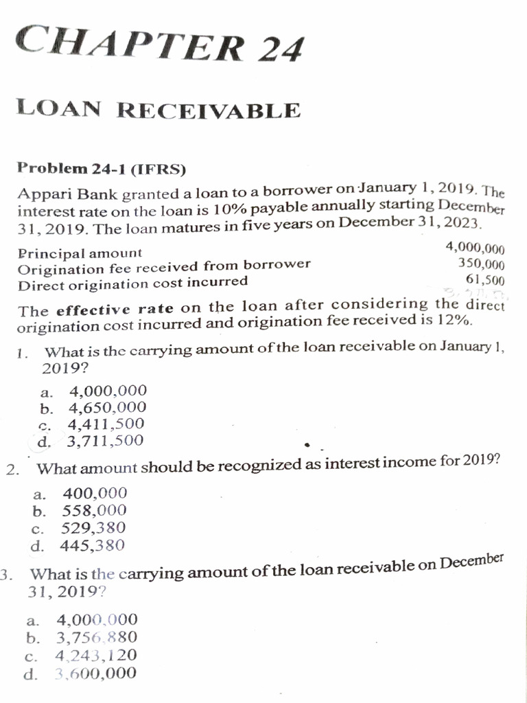 Loan Receivable PracAcc | PDF