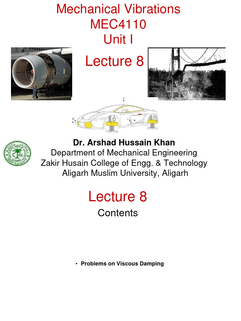 Unit 01 | PDF | Damping | Friction
