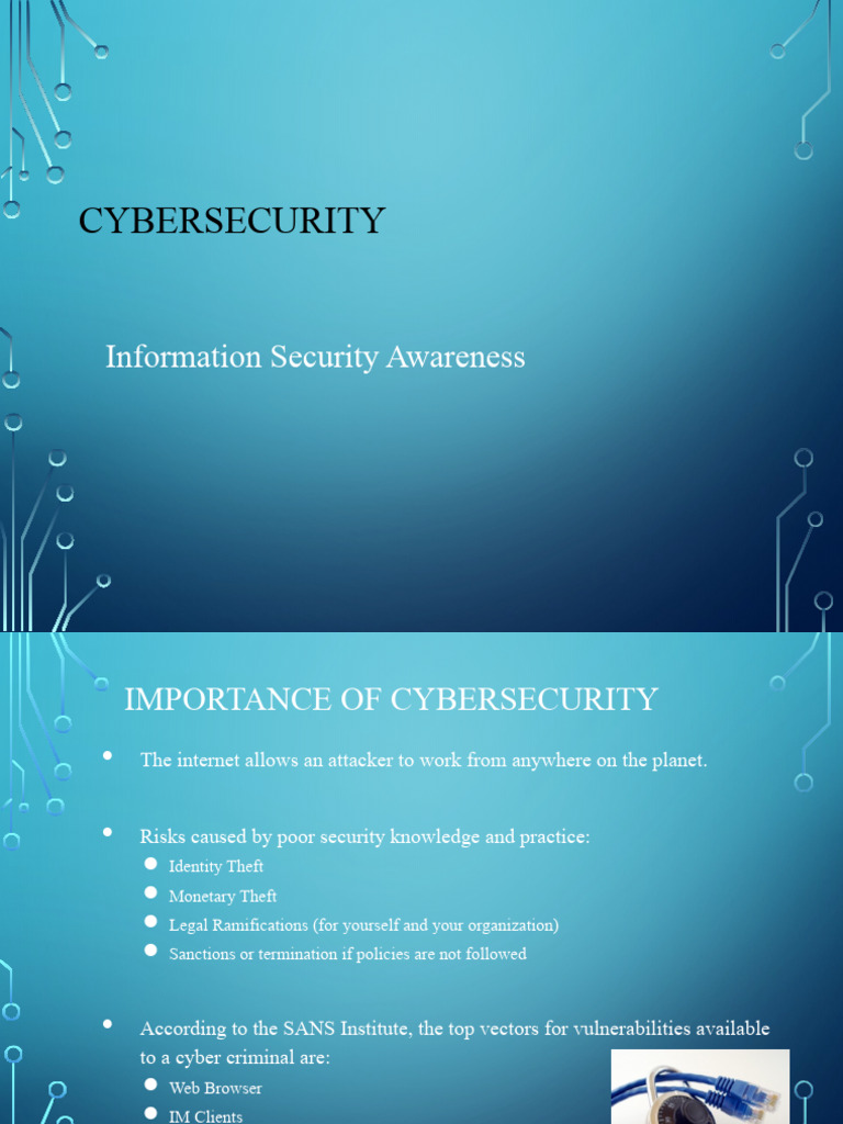 USG Security Awareness Primer | PDF | Security | Computer Security