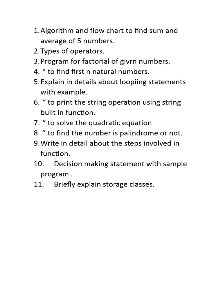 Algorithm And Flow Chart To Find Sum And Average Of 5 Numbers Pdf Teaching Methods