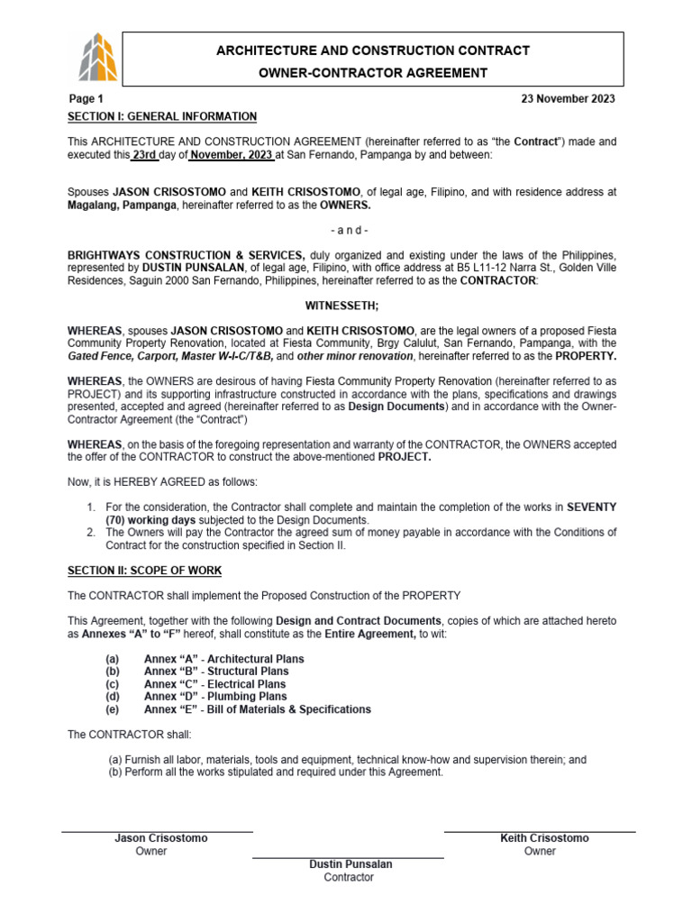 BW Fiesta Community Contract | PDF | Legal Liability | Employment