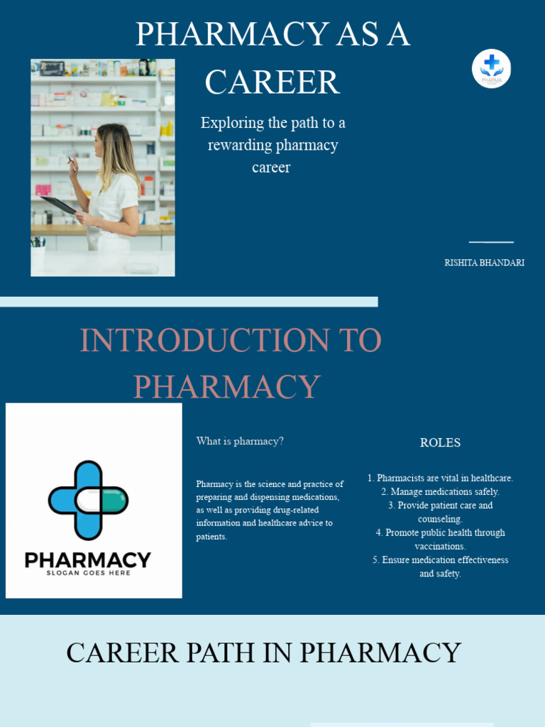 Pharmacy As Career Oral | PDF | Pharmacist | Pharmacy