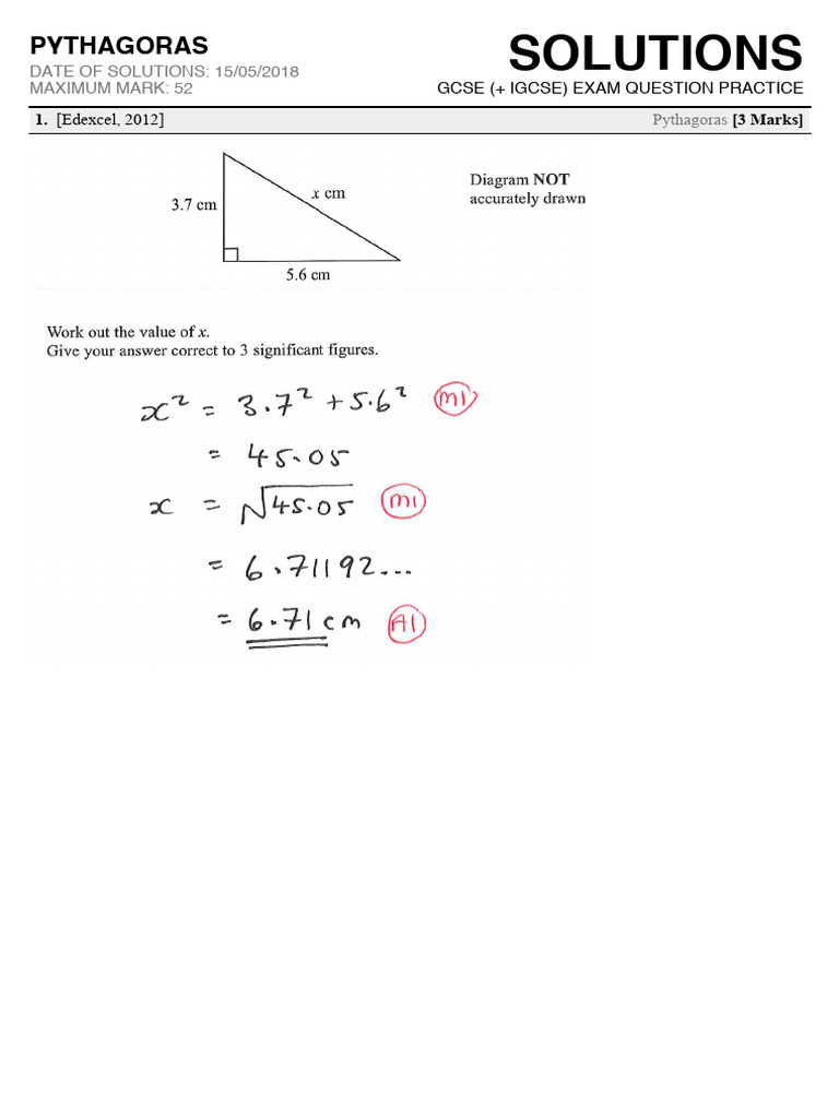 Pythagoras Solutions Pdf Accuracy And Precision