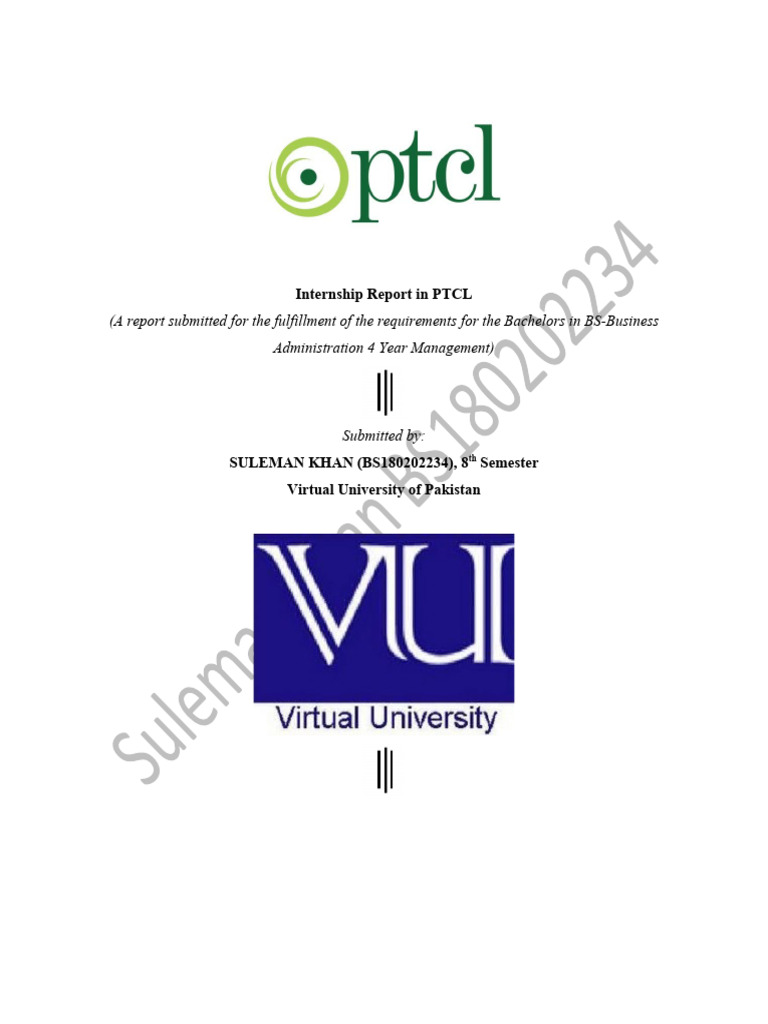 PTCL Internship Report Overview | PDF | Virtual Private Network ...