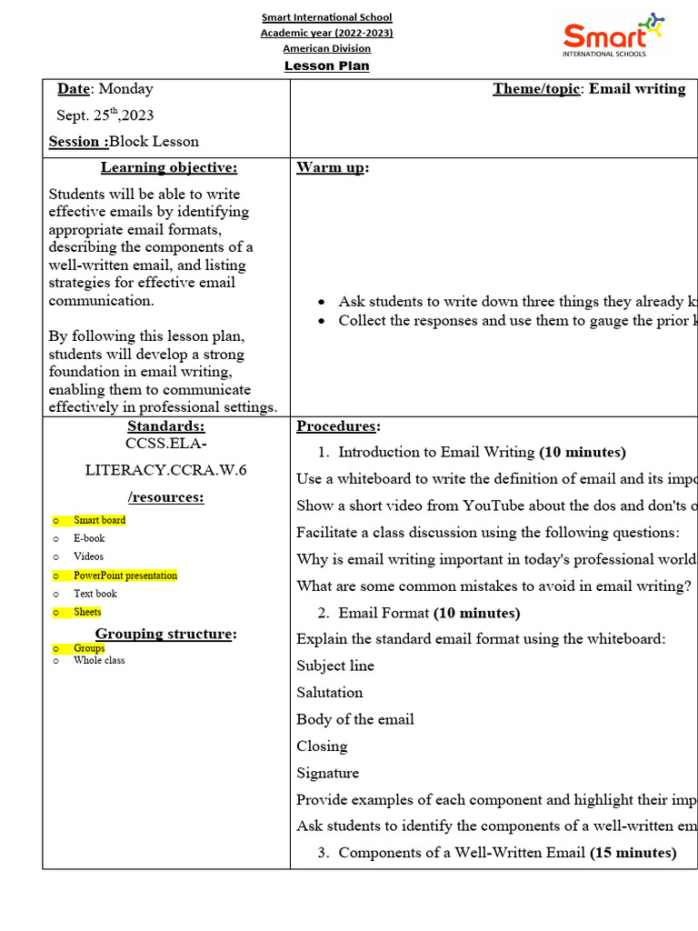 Lesson Plan 1 | Download Free PDF | Lesson Plan | Communication
