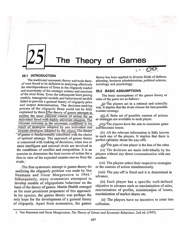 Game Theory and Competitive Strategy | PDF