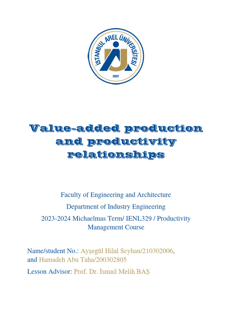Value Added Production and Productivity | PDF | Gross Domestic Product ...