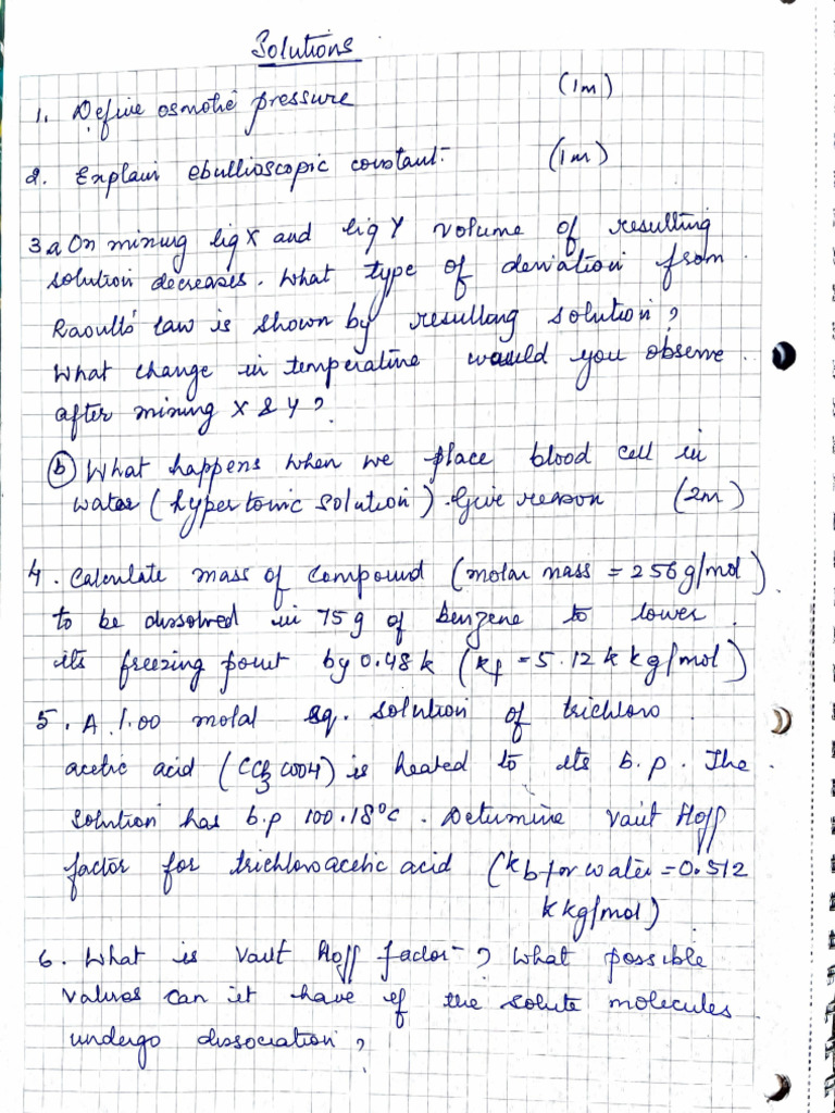Solutions Worksheet | PDF