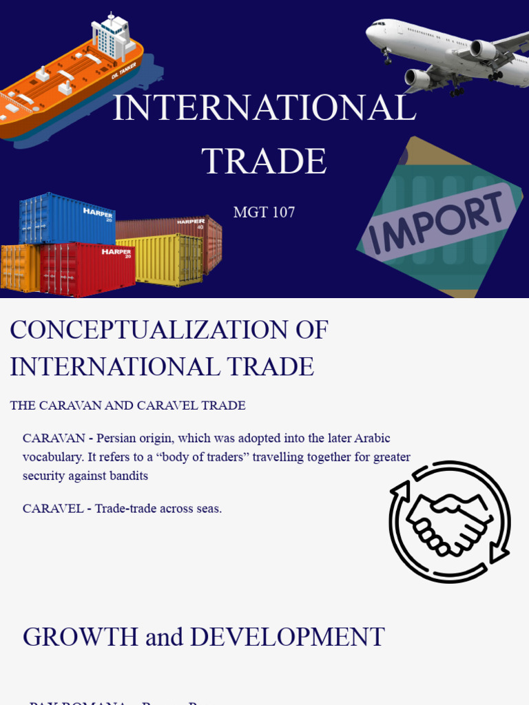 International Trade Module 1 | PDF | Tariff | Exports