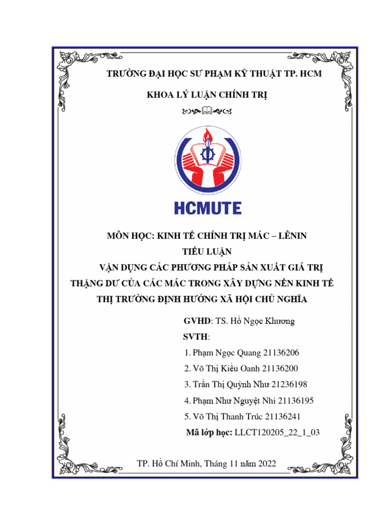 Tieu Luan KTCT-1 | PDF