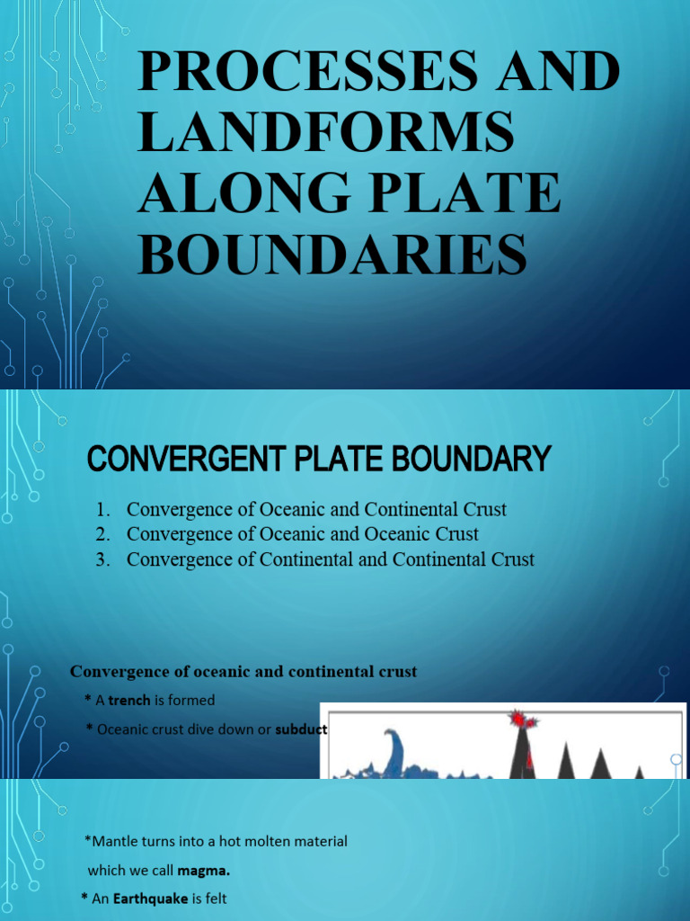 Plate Boundary Processes & Landforms | PDF