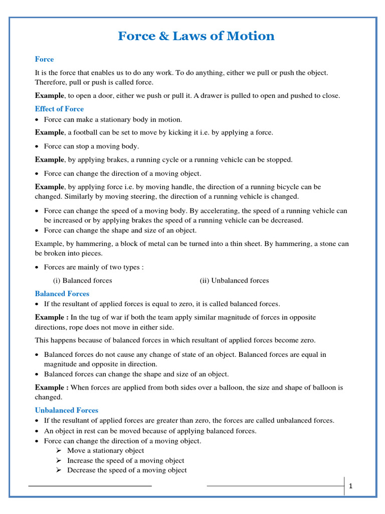 Laws of Motion | PDF | Force | Momentum
