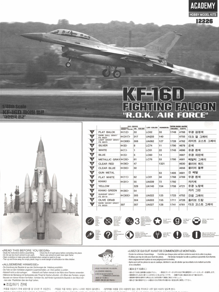 Academy KF 16D 1 48 Instructions | PDF