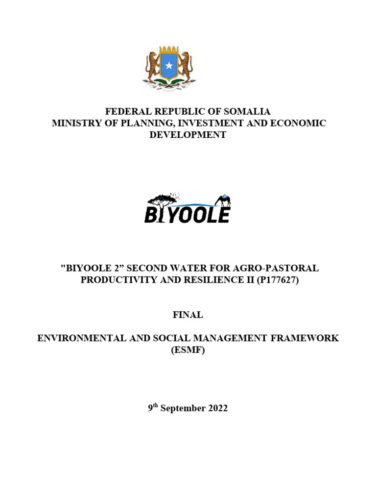 Mashruuca Biyoole | PDF | Groundwater | Water
