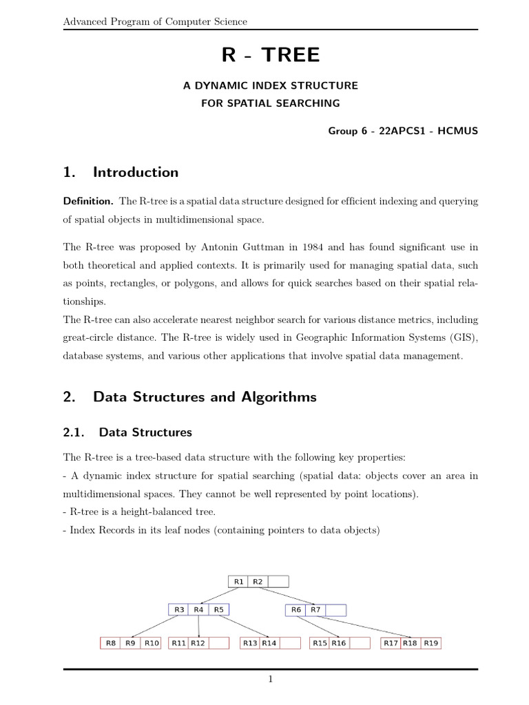 R Tree Pdf Algorithms And Data Structures Computing 