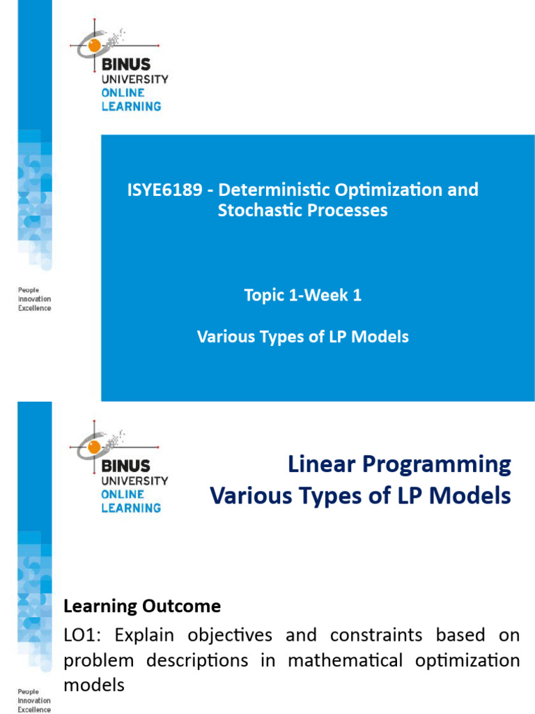 S2 - 20211103091310 - PPT1-Various Type LP Model | PDF | Mathematical Optimization | Linear ...