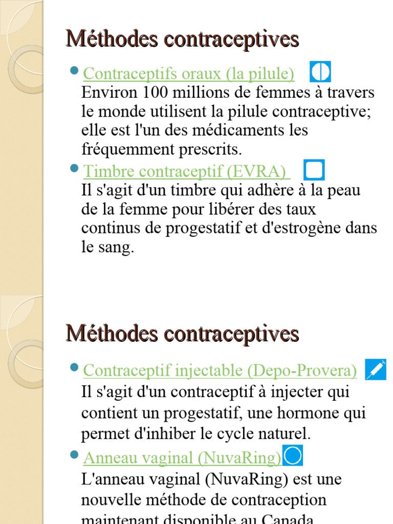 Guide des méthodes contraceptives | PDF | Contraception | Sciences de ...