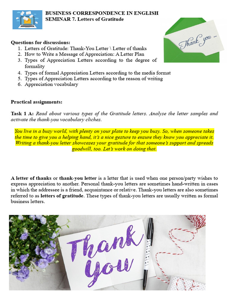 Writing Effective Thank-You Letters | PDF | Gratitude | Job Interview