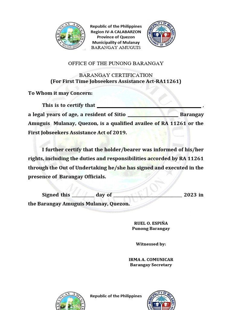Certificate of FTJ | PDF | Government | Justice