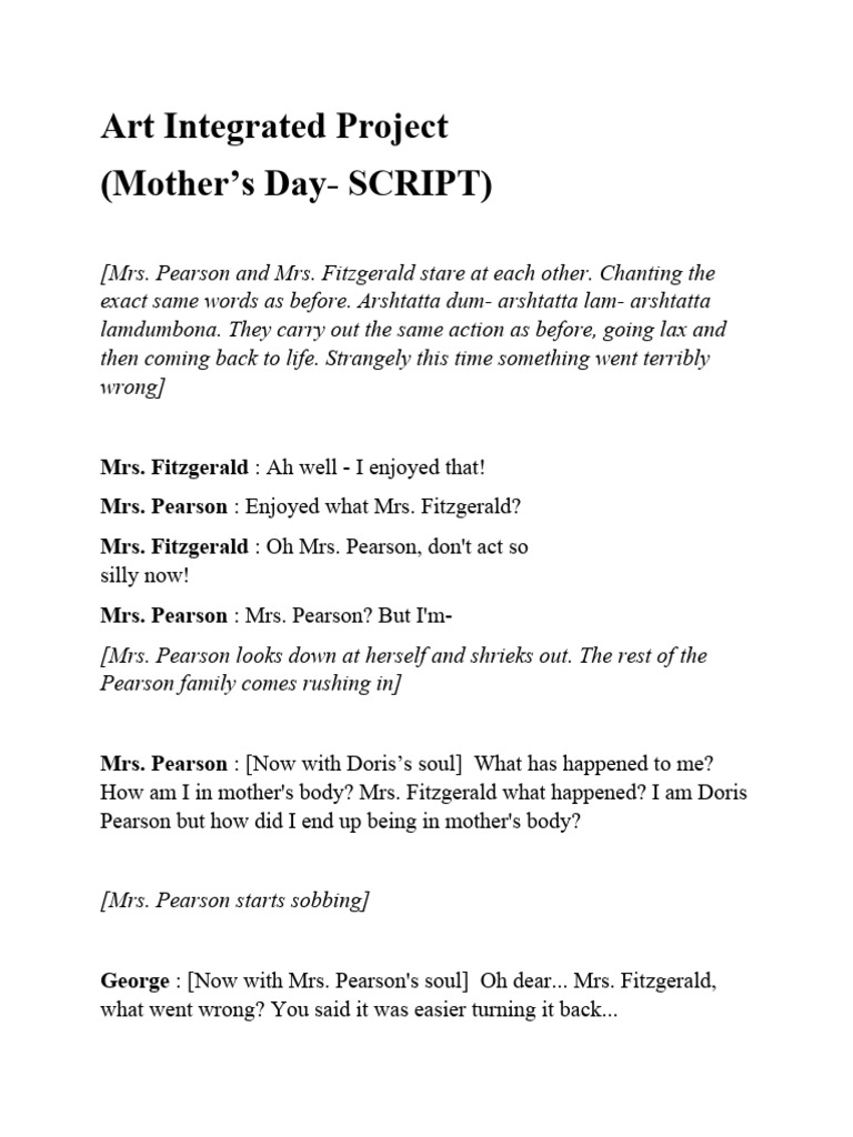 Mother's Day Ending-Script | PDF