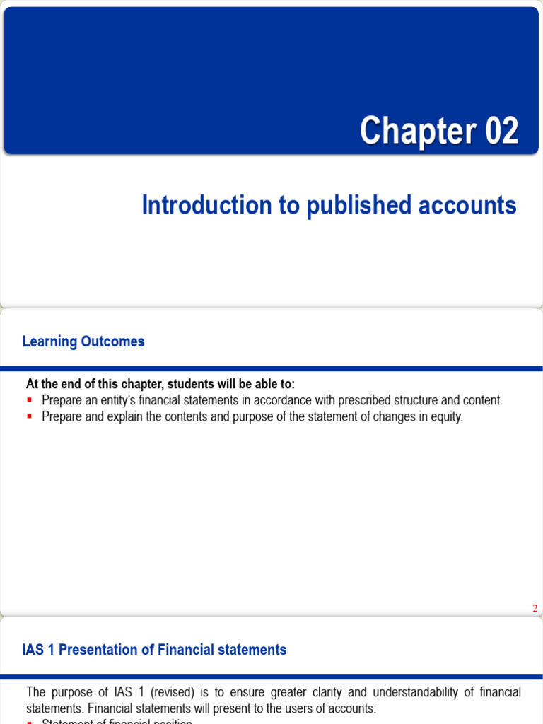 Ch02 - Introduction To Published Accounts - v2 | PDF | Financial Statement | Equity (Finance)