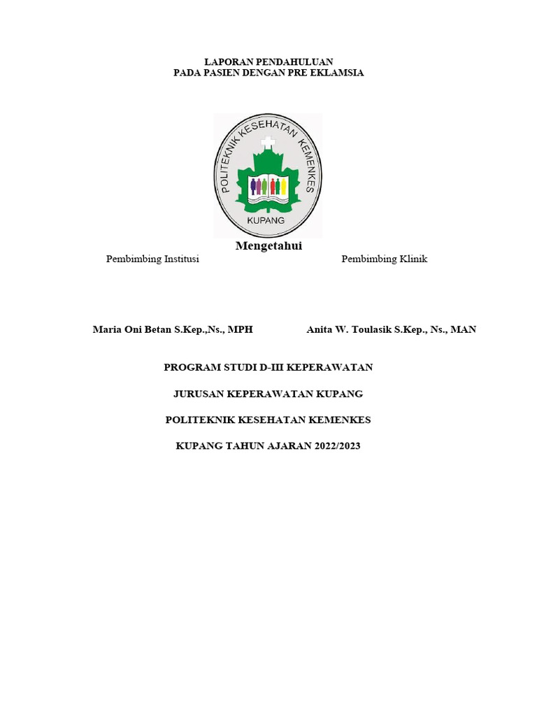 2a - Kelompok 5 (Makalah Preeklampsia Dan Eklampsia) Keperawatan Maternitas | PDF