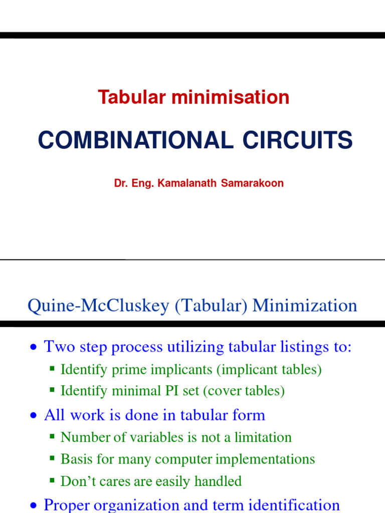 CO221 KBS6 Tabular - Minimization | PDF | Software Engineering | Theoretical Computer Science
