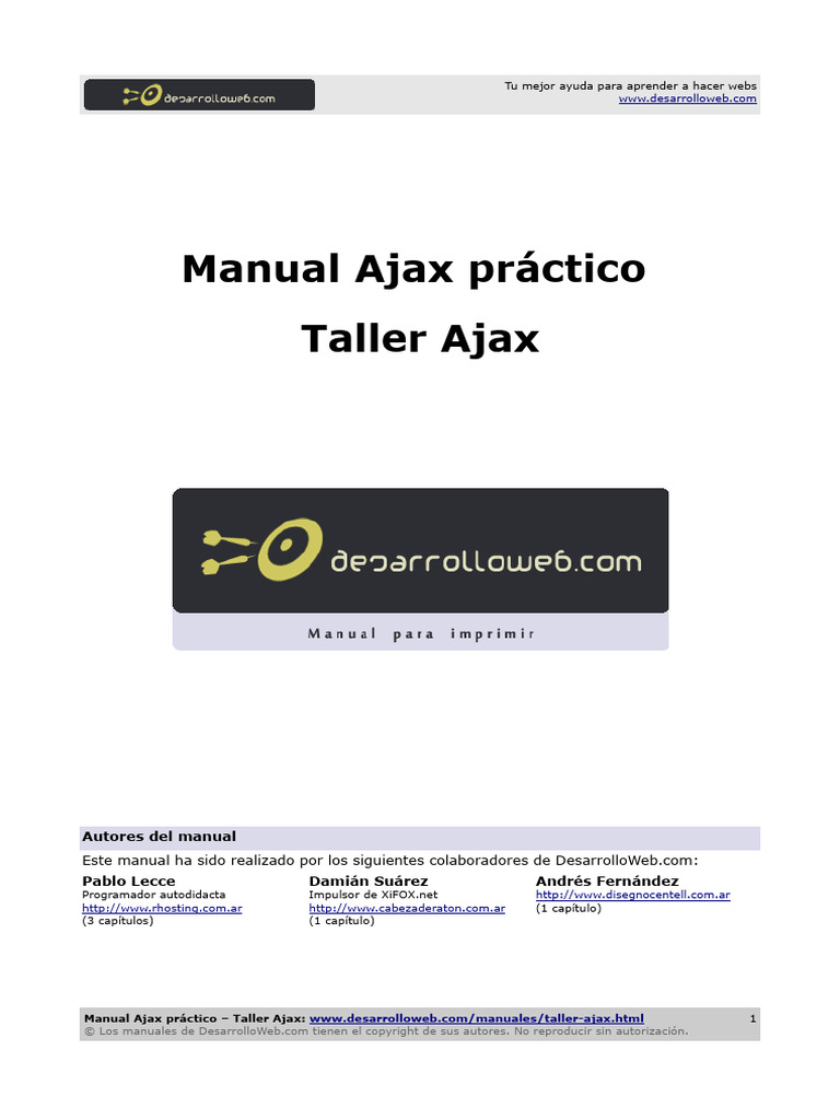 Libro De Ajax Practico Pdf Script Java Redes