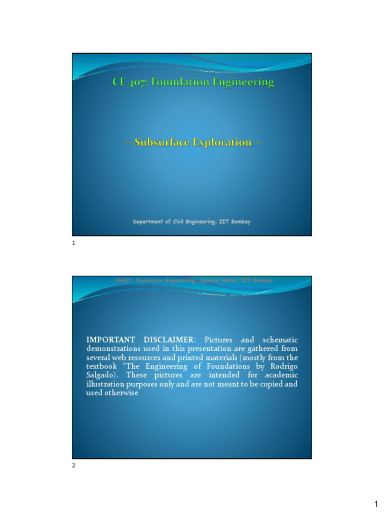 Subsurface Exploration 407 A2023 | PDF | Civil Engineering | Geotechnical Engineering