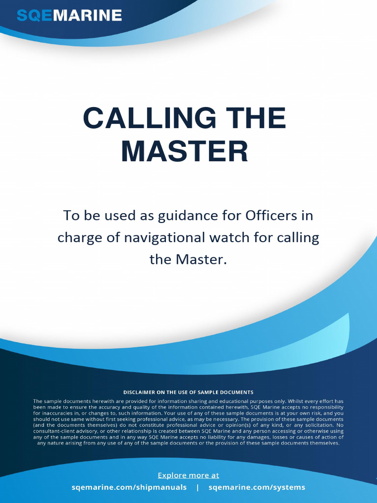 SQE MARINE Calling The Master 2018 - 05 | PDF | Ships | Navigation