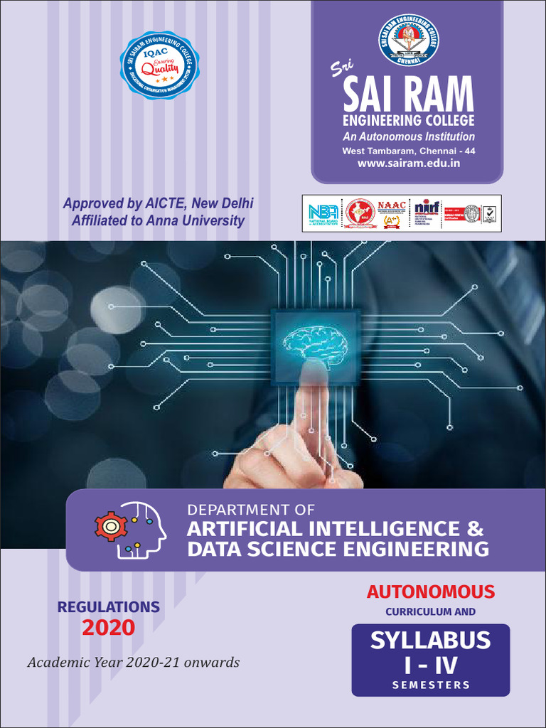 Ai Ds Syllabus Book 29-10-2021 Min | PDF | Integral | Artificial ...
