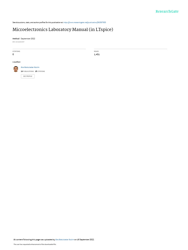 Microelectronics Laboratory Manual | PDF | Amplifier | Field Effect ...