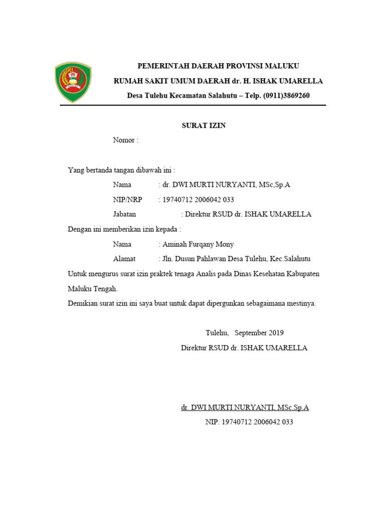 Surat Izin SIP | PDF