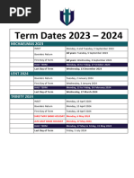 TMC Student Term Dates 2024 25 | PDF