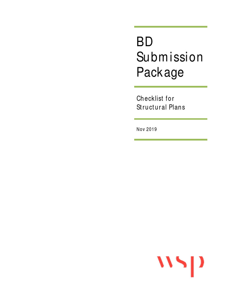 BD Structural Plans Submission Checklist | PDF | Beam (Structure ...