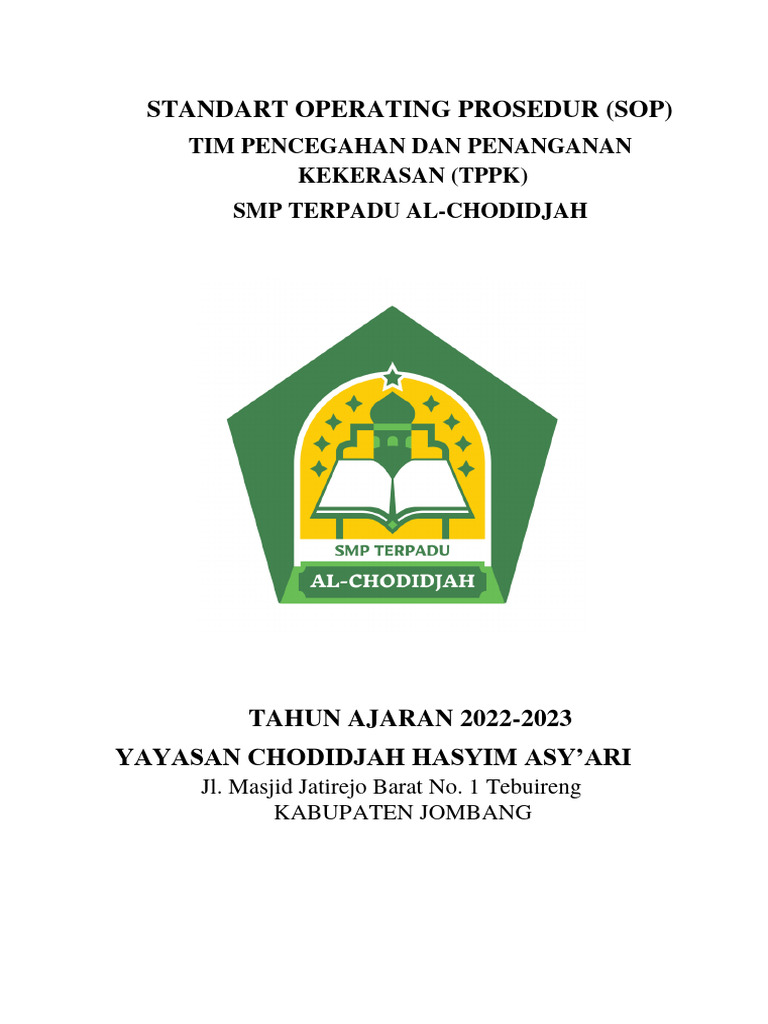 SOP Pencegahan Kekerasan SMP Al-Chodidjah | PDF