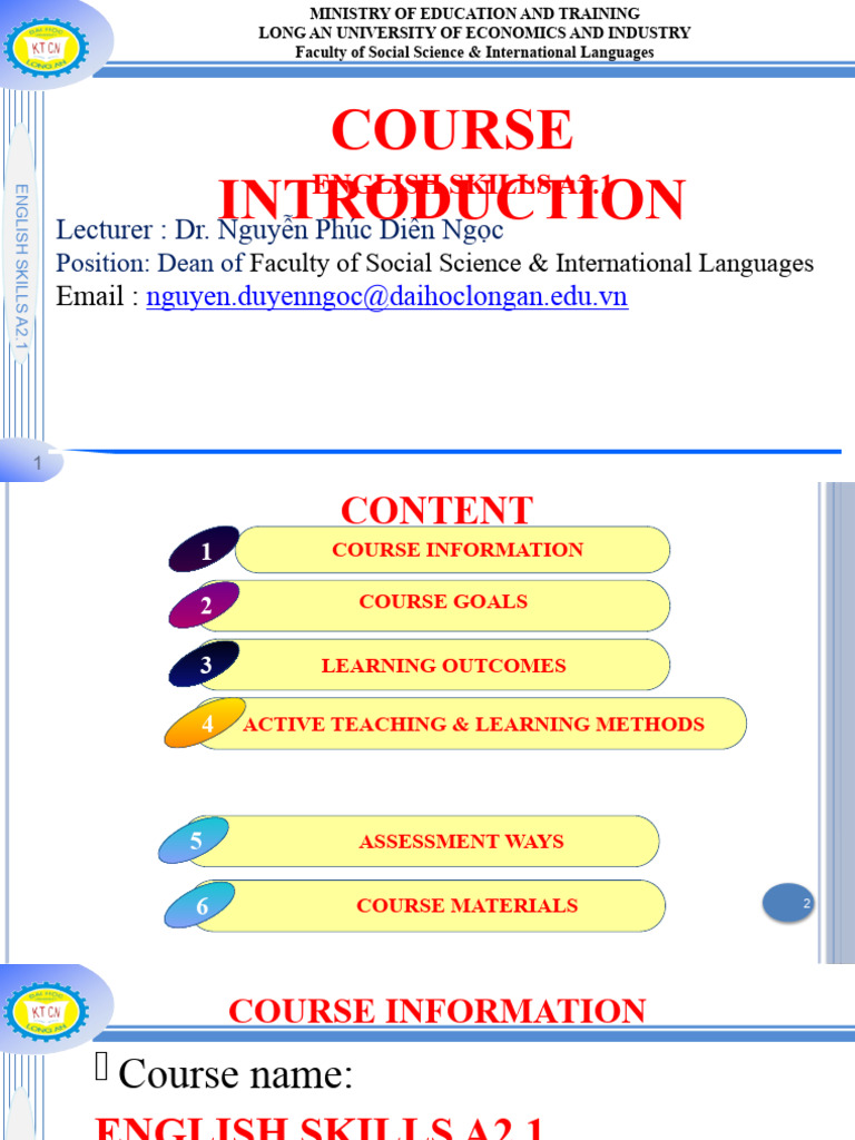 English Skills A2.1-Course Introduction | PDF | Learning | Science